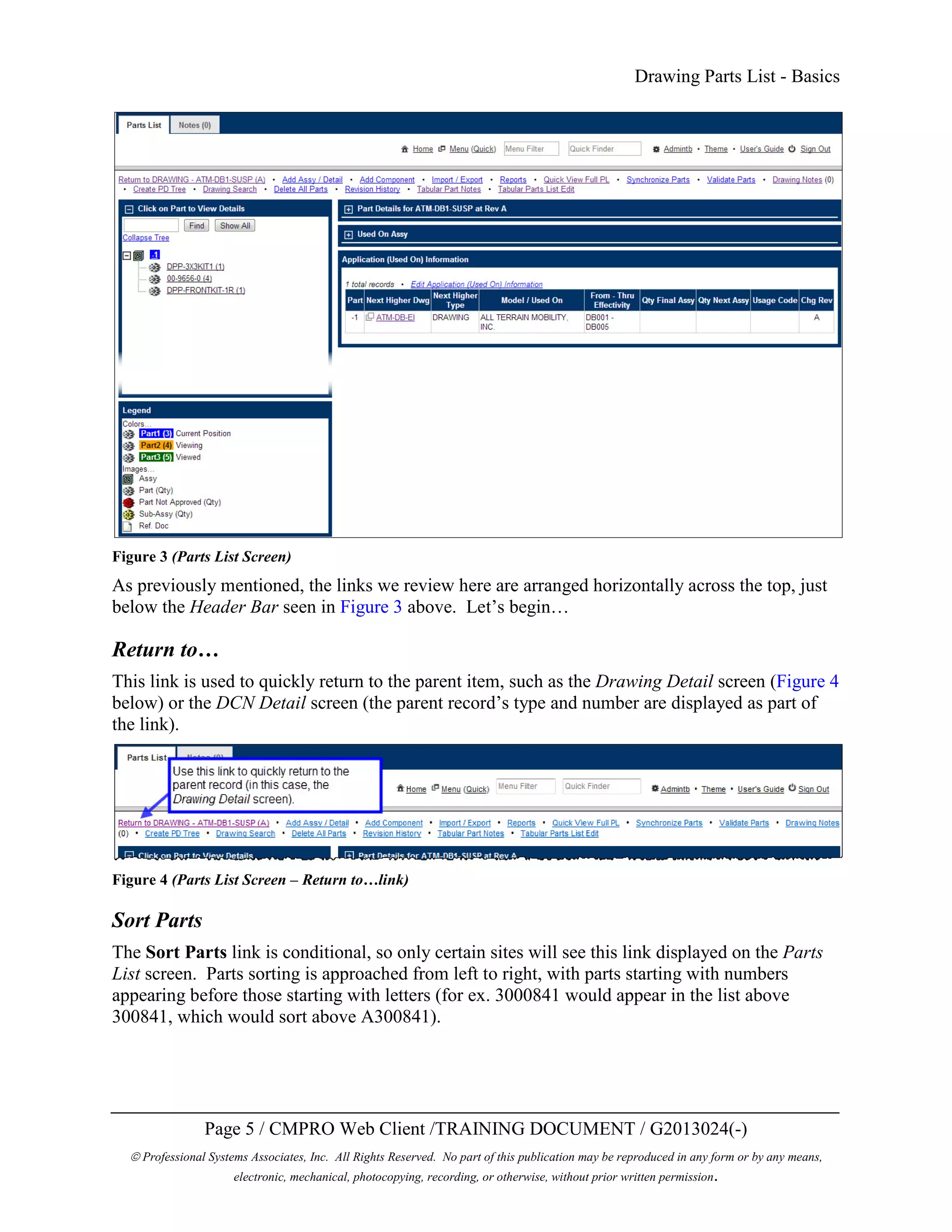 CMPRO Process Guide: Drawing Parts List - Basics | PDF