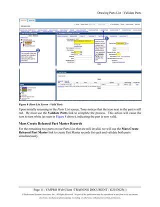 CMPRO Process Guide: Drawing Parts List – Validate Parts | PDF