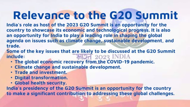 G20 Summit.pptx Show the unity of countries | PPT