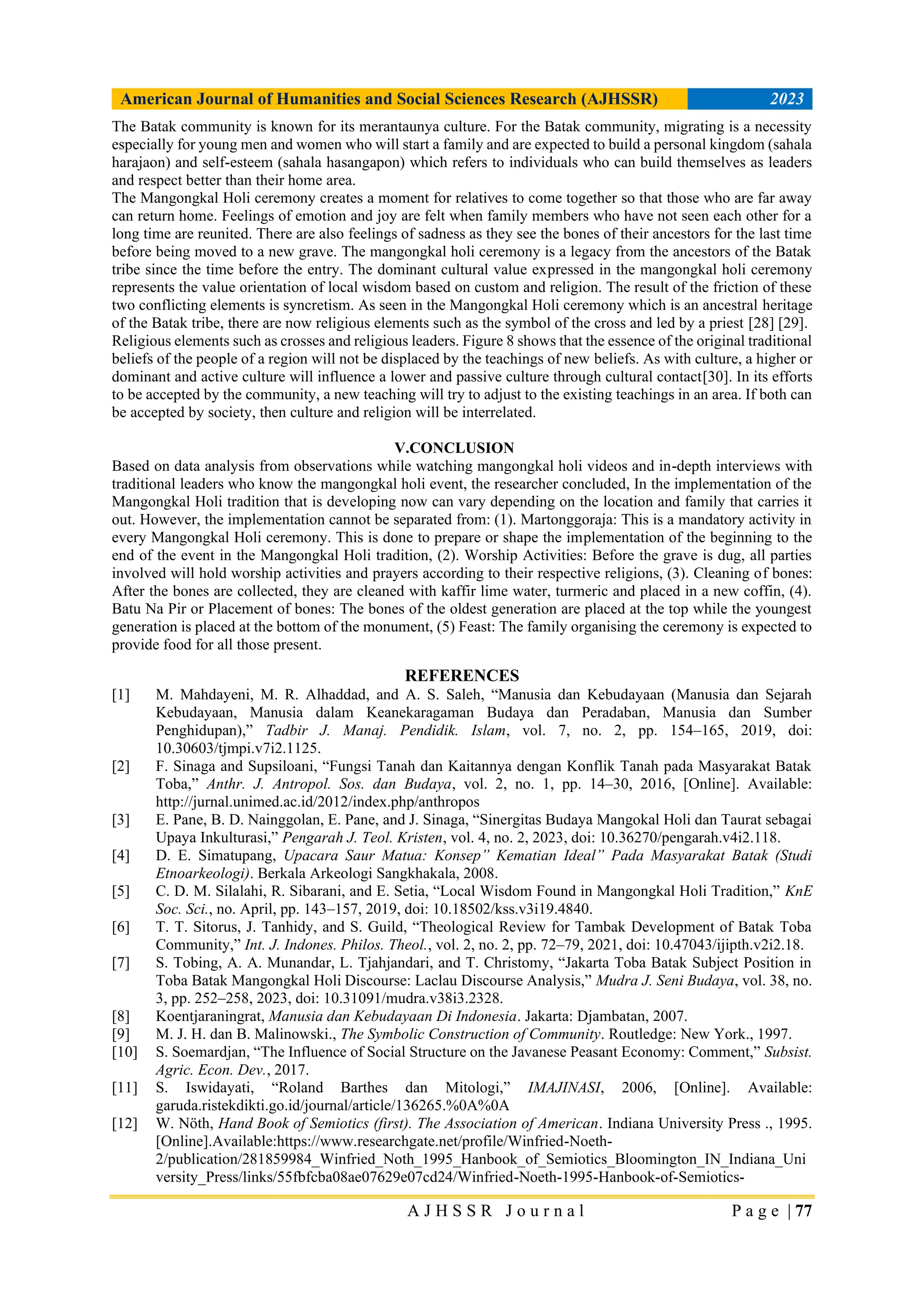 Recognizing The Mangongkal Holi Tradition Ceremony of The Toba Batak ...