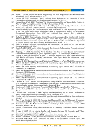 CORPORATE SOCIAL RESPONSIBILITY AND COMMUNITY DEVELOPMENT IN THE NIGER DELTA | PDF | Environment ...