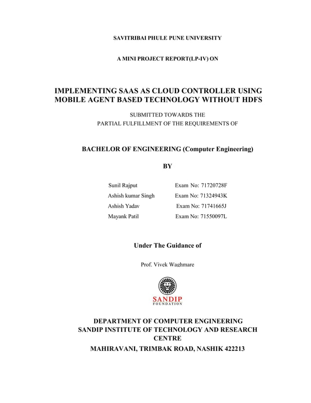 Implementing Saas as Cloud controllers using Mobile Agent based ...