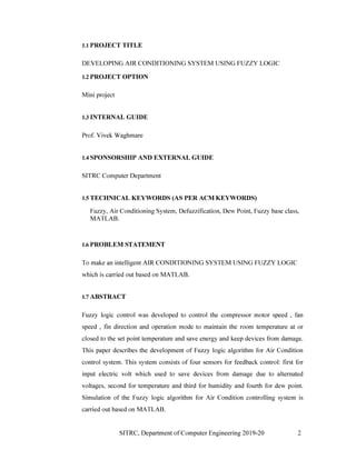DEVELOPING AIR CONDITIONING SYSTEM USING FUZZY LOGIC IN MATLAB Report pdf | PDF | Free Download
