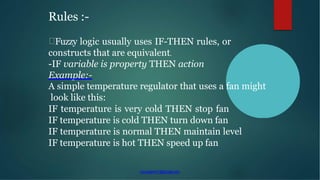 DEVELOPING Air Conditioner Controller using MATLAB Fuzzy logic presentation | PDF