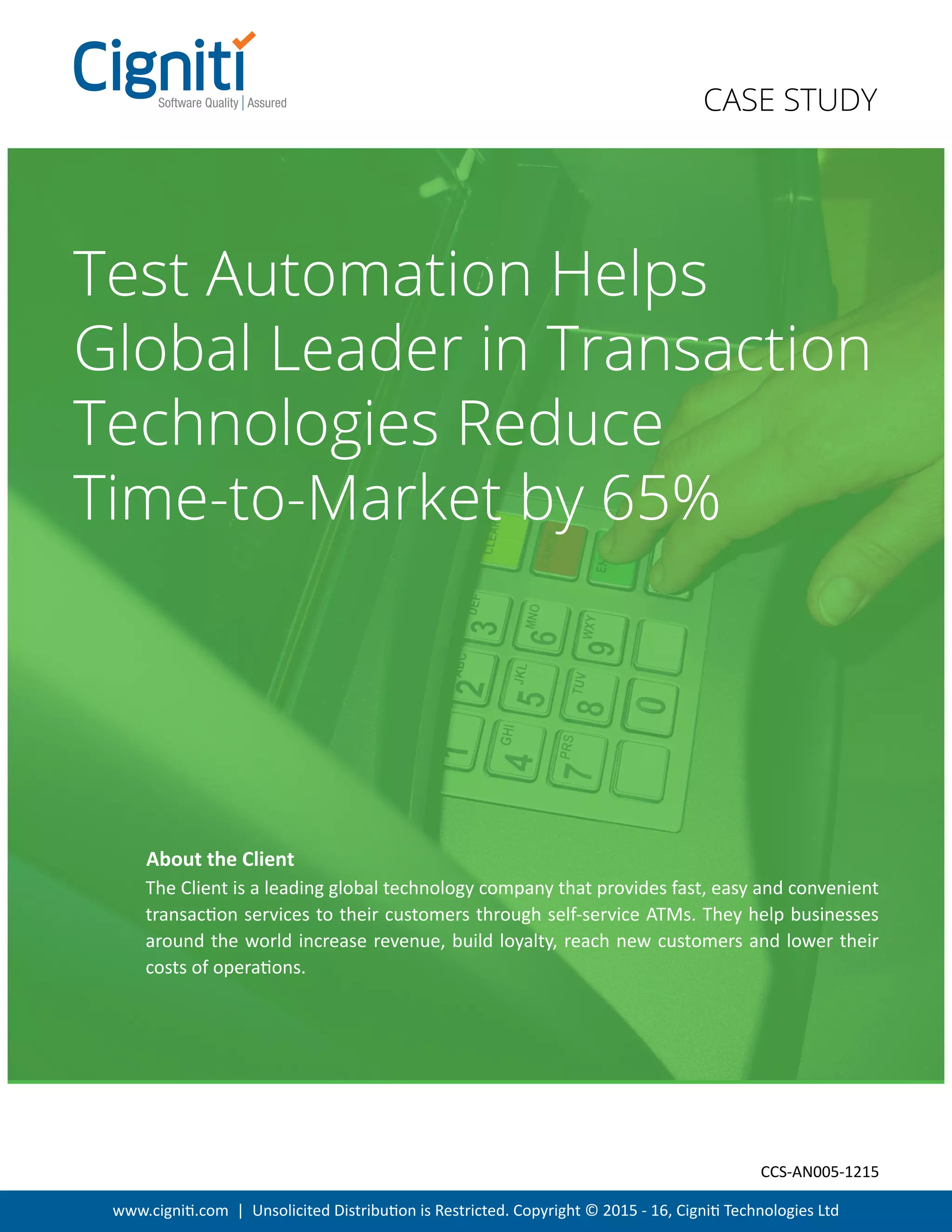 Case Study - Test Automation Helps Global Leader in Transaction ...