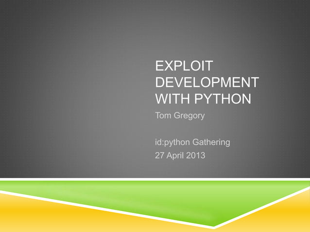 Exploit Development with Python | PPT
