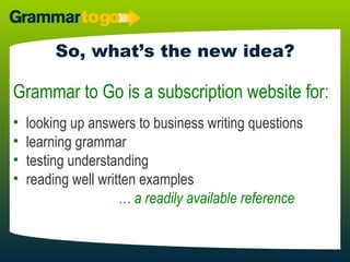 Grammar to Go | PPT