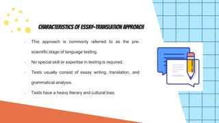 Approach to language testing | PPT