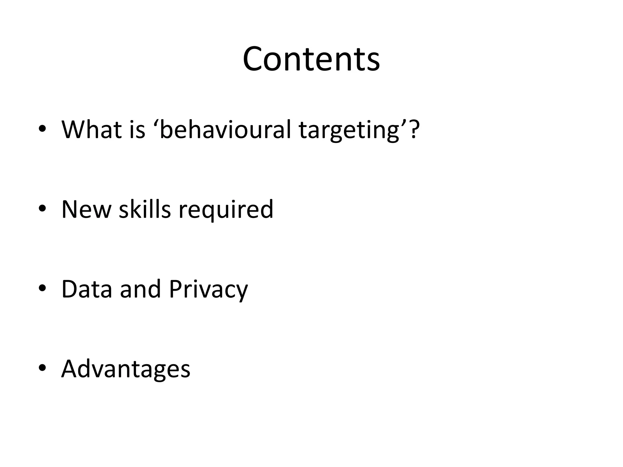Behavioral Targeting | PPTX