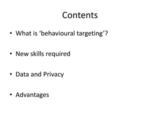 Behavioral Targeting | PPTX