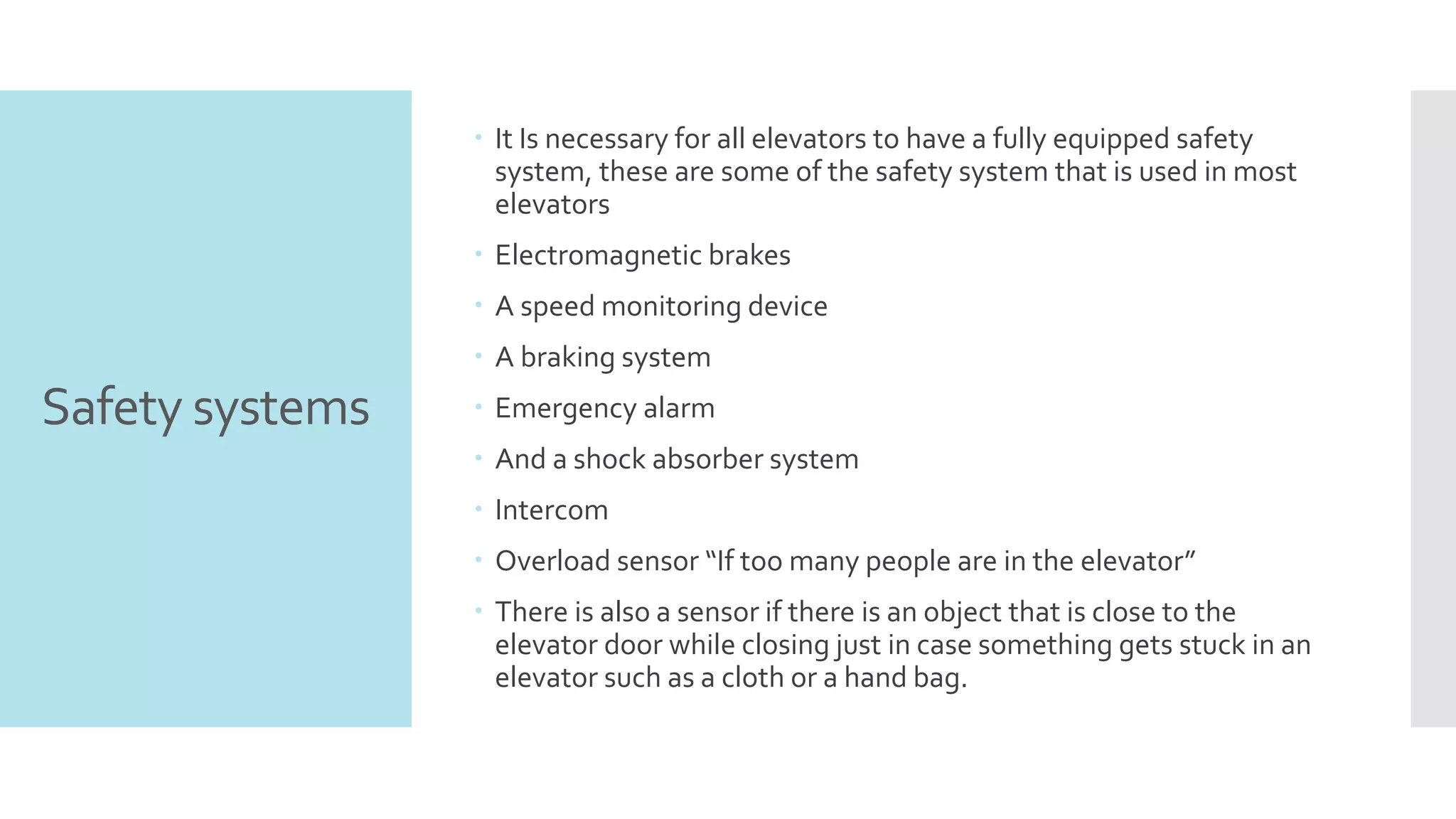 Elevator system | PPTX