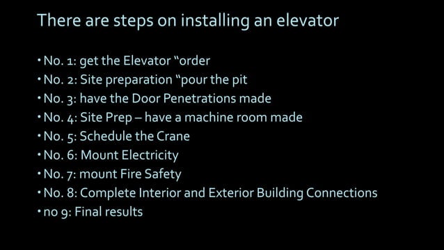 Elevator system | PPTX