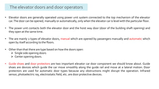 Elevator system | PPTX