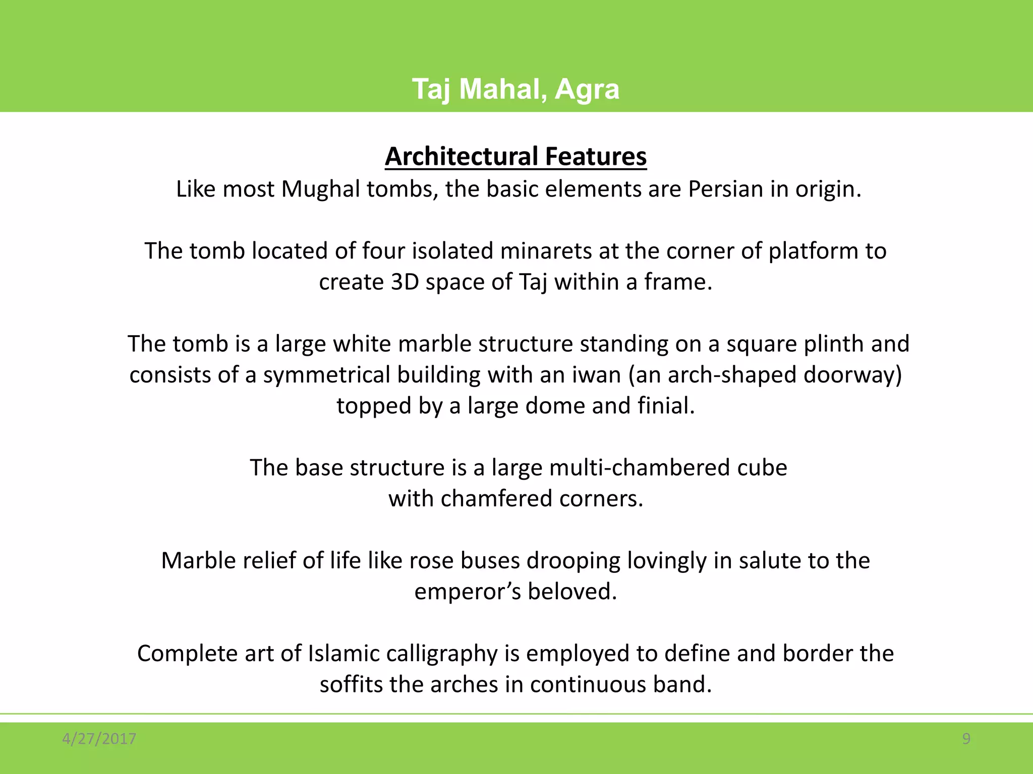 Lecture 12: Islamic Architecture in India_Shah Jahan | PPTX