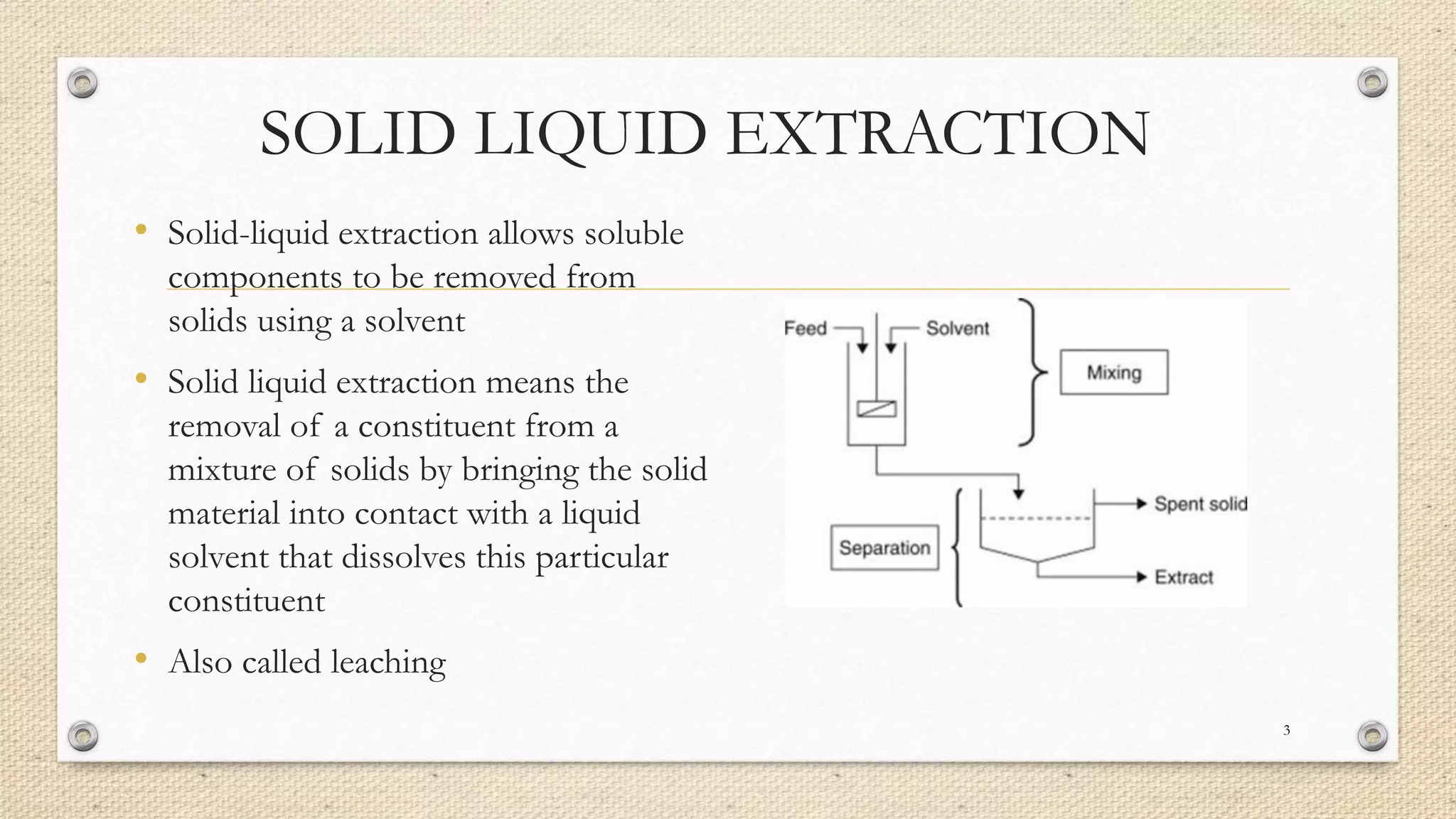 Solid liquid extraction | PPTX