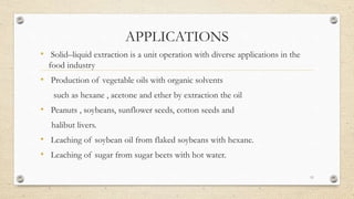 Solid liquid extraction | PPTX