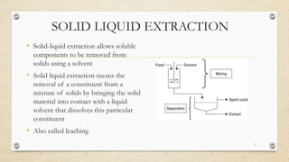 Solid liquid extraction | PPTX