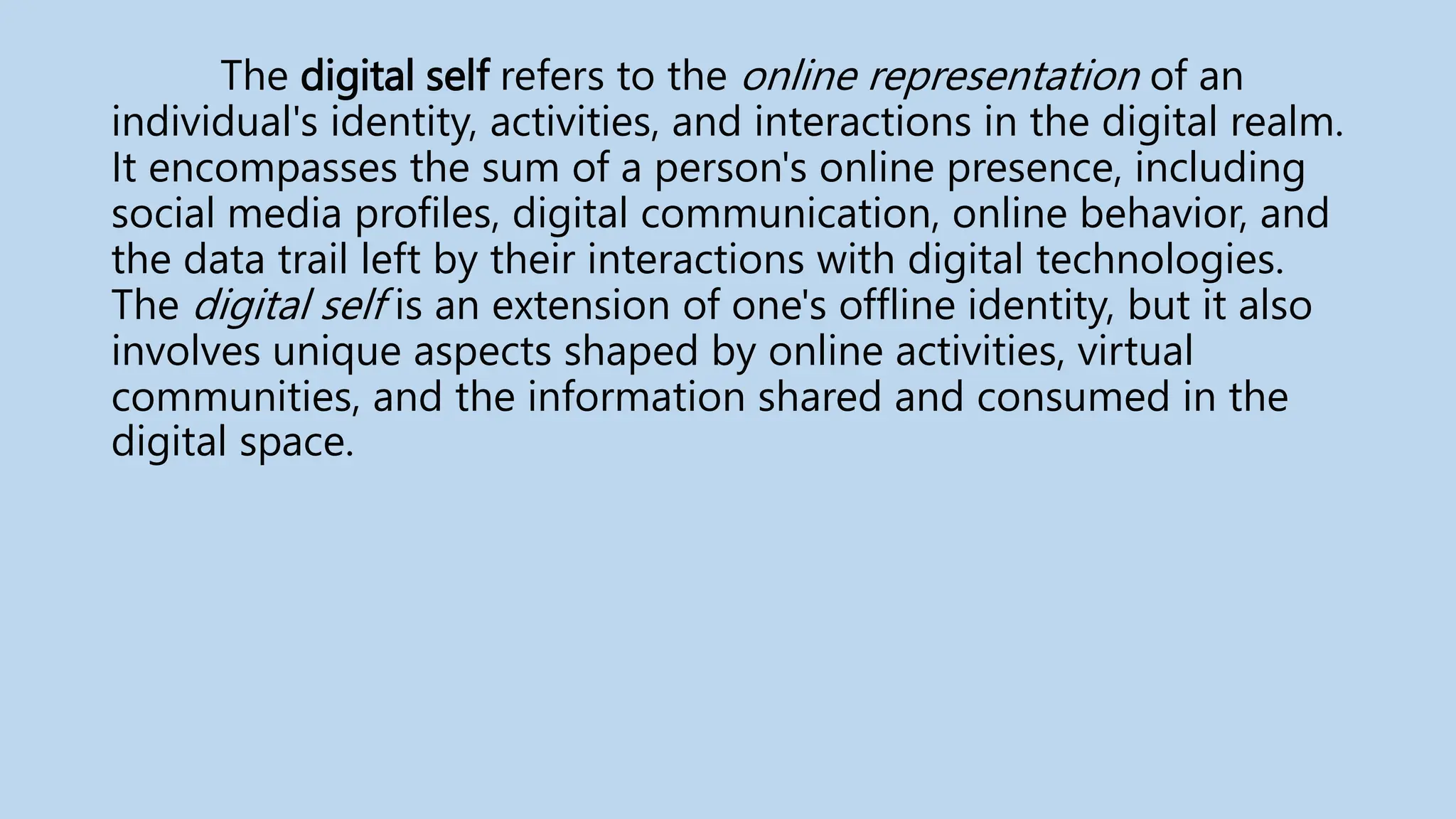 About Digital Self in the Subject of understanding the Self | PPTX