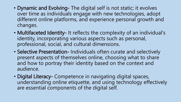 About Digital Self in the Subject of understanding the Self | PPTX