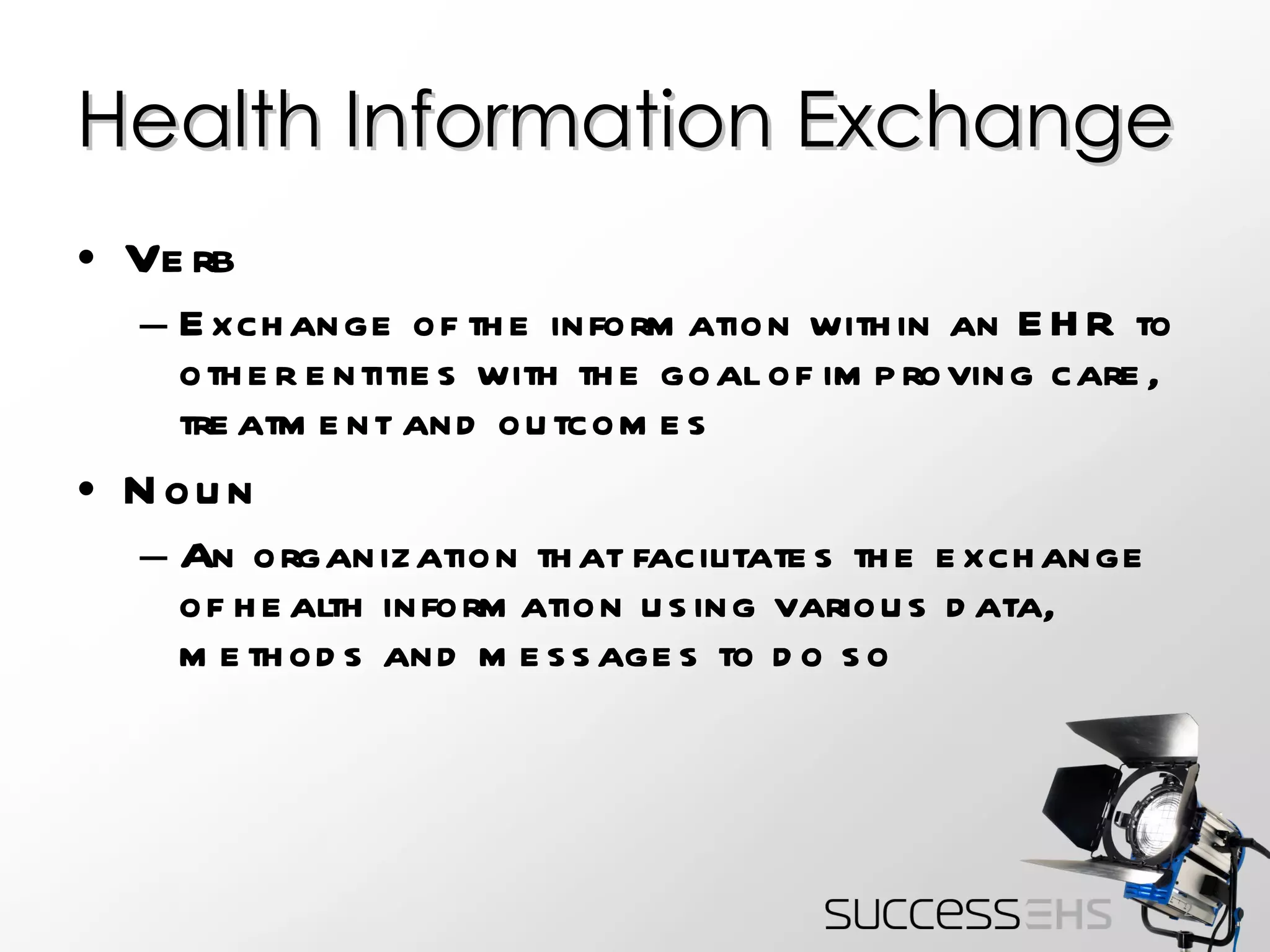 Health Information Exchange (HIE) | PPT