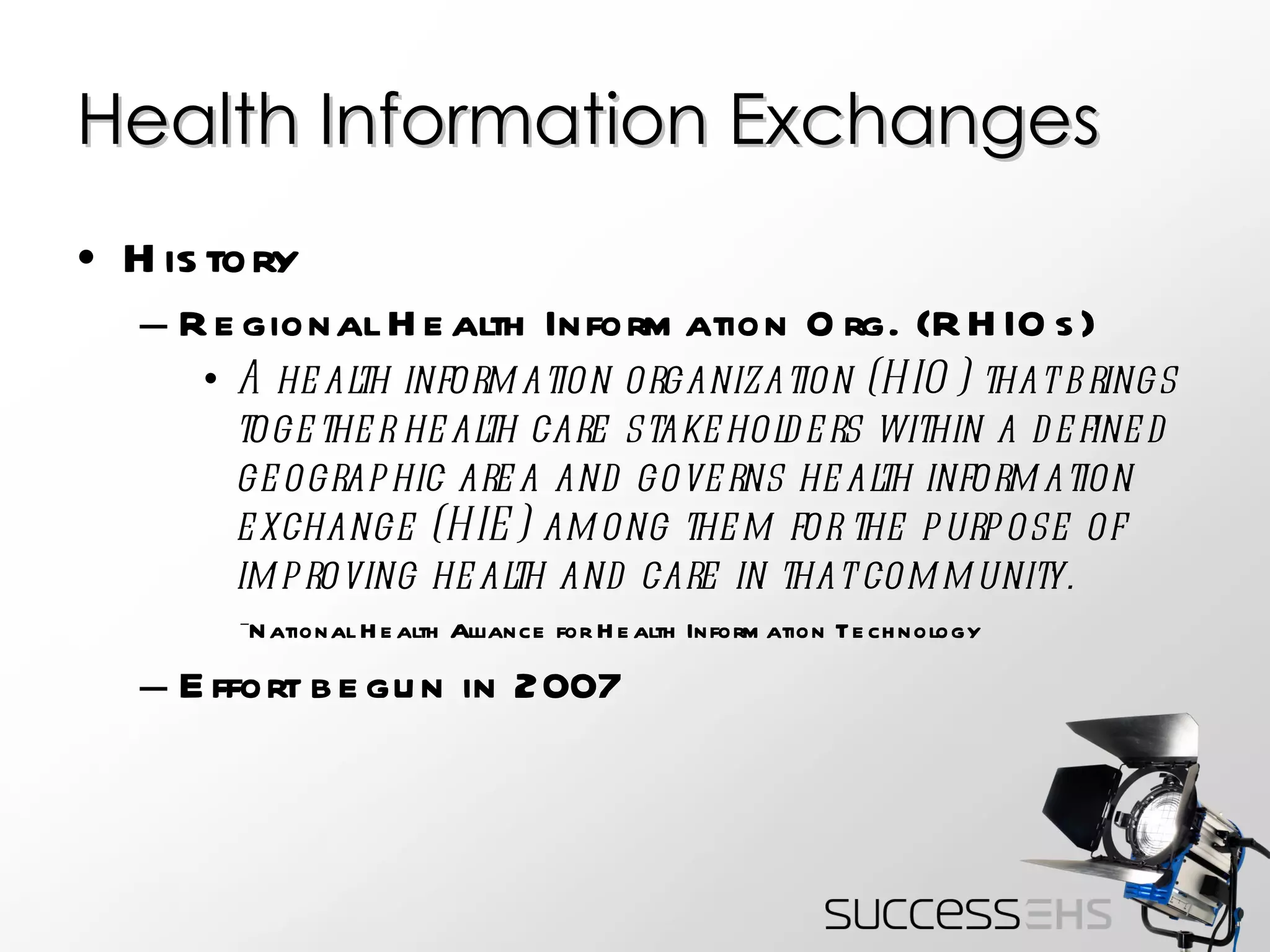 Health Information Exchange (HIE) | PPT