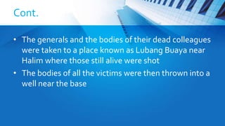 Mapel Sejarah: Gerakan 30 September 1965 | PPT