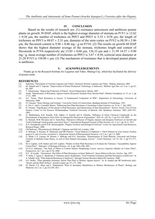 The Antibiotic and Antixenotic Resistance of Some Peanut (Arachis ...