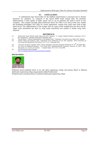 Implementation of Stronger S-Box for Advanced Encryption Standard | PDF