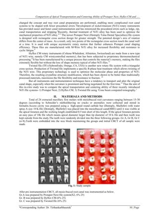 Comparison of Apical Transportation And Centering Ability of Protaper ...