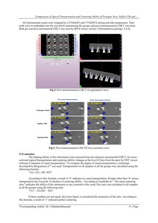 Comparison of Apical Transportation And Centering Ability of Protaper ...