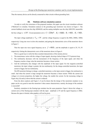 Design of the floating-type memristor emulator and its circuit ...