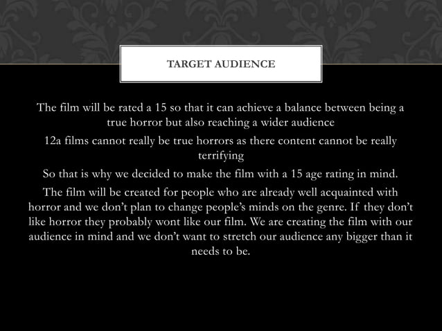 G321 Presentation for Film Premise | PPTX