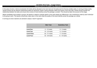 G324 marking criteria on 2 pages | PPT