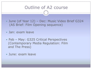 G324 music video brief where to start | PPT