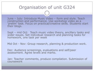 G324 music video brief where to start | PPT