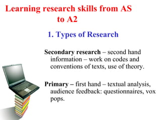 G325 section-a-reasearch and-planning | PPT