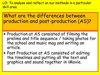 G325 1a Post Production | PPT