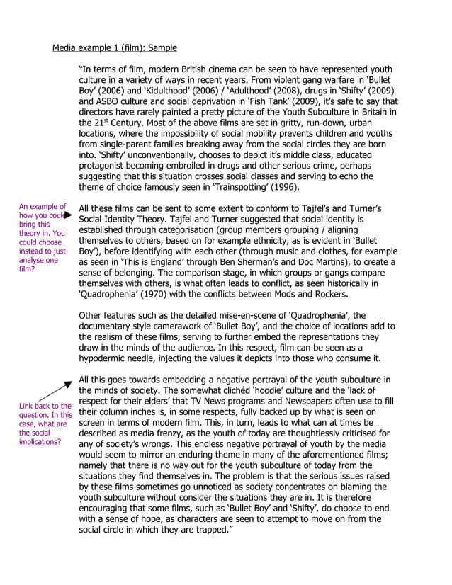 G325 example Response: Media and Collective Identity | DOC