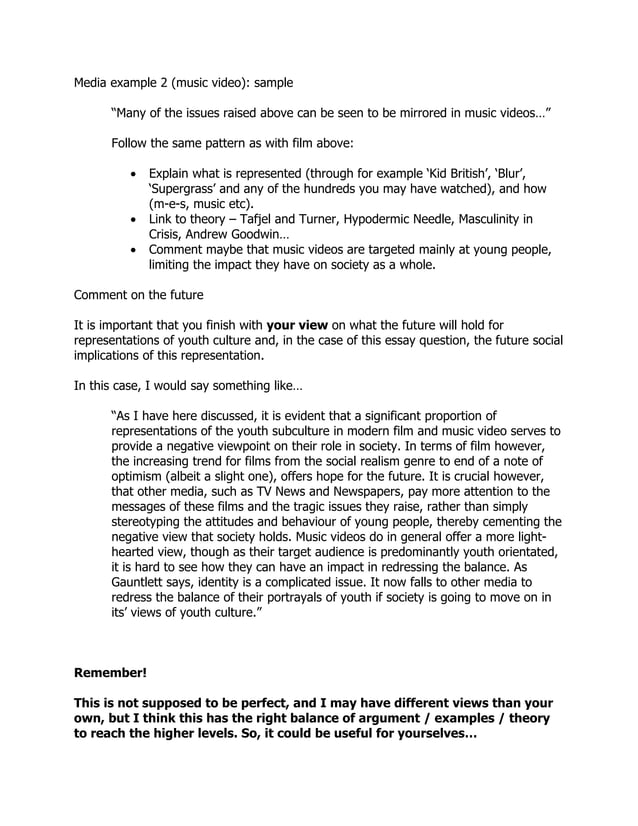 G325 example Response: Media and Collective Identity | DOC