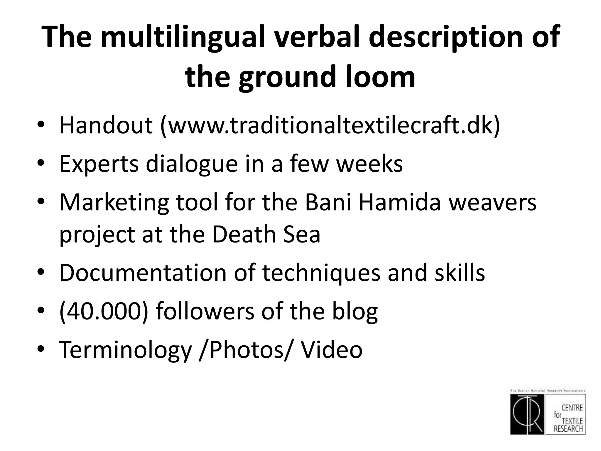 Textile terminologies and social networks | PPT