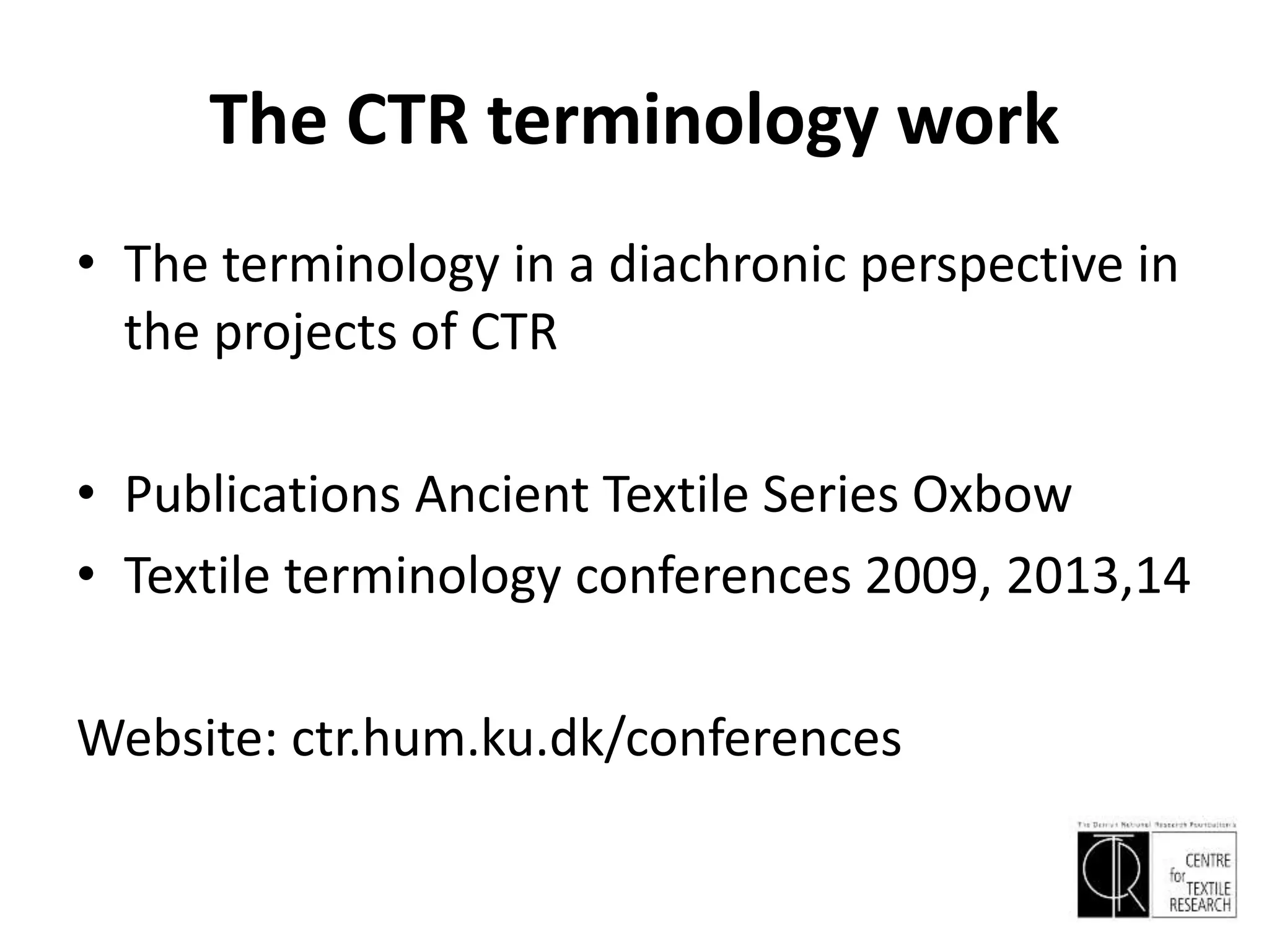 Textile terminologies and social networks | PPT