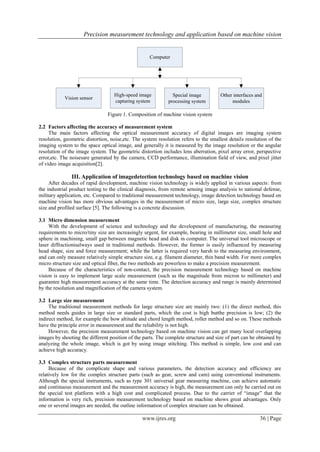 Precision measurement technology and application based on machine vision | PDF