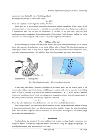 General stiffness model for five-axis CNC machining | PDF