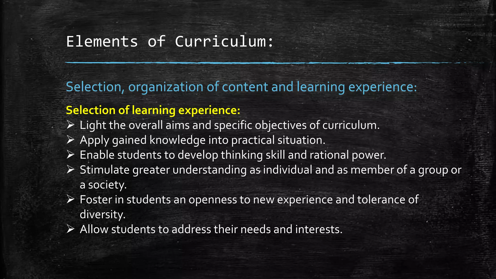 Elements of curriculum | PPTX