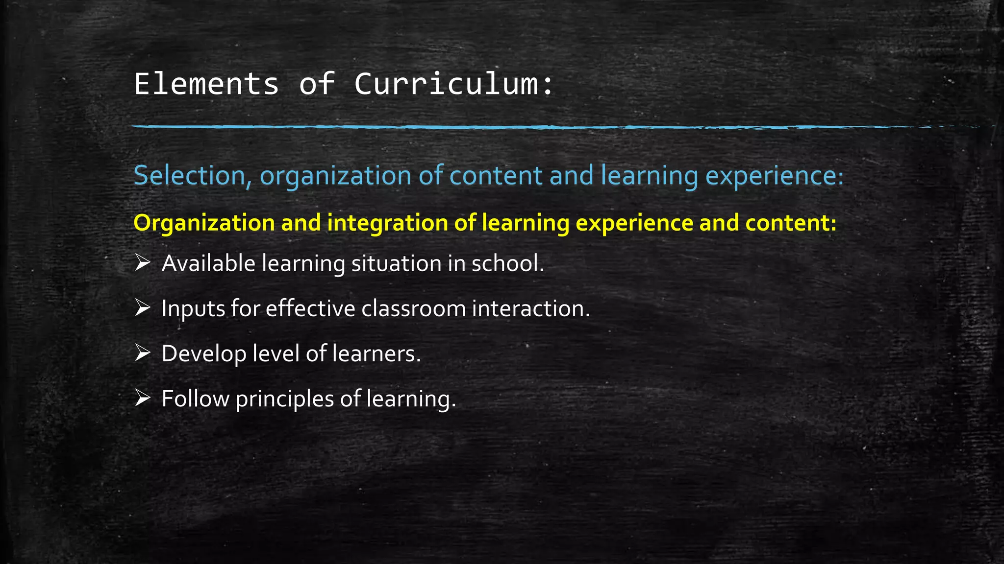 Elements of curriculum | PPTX