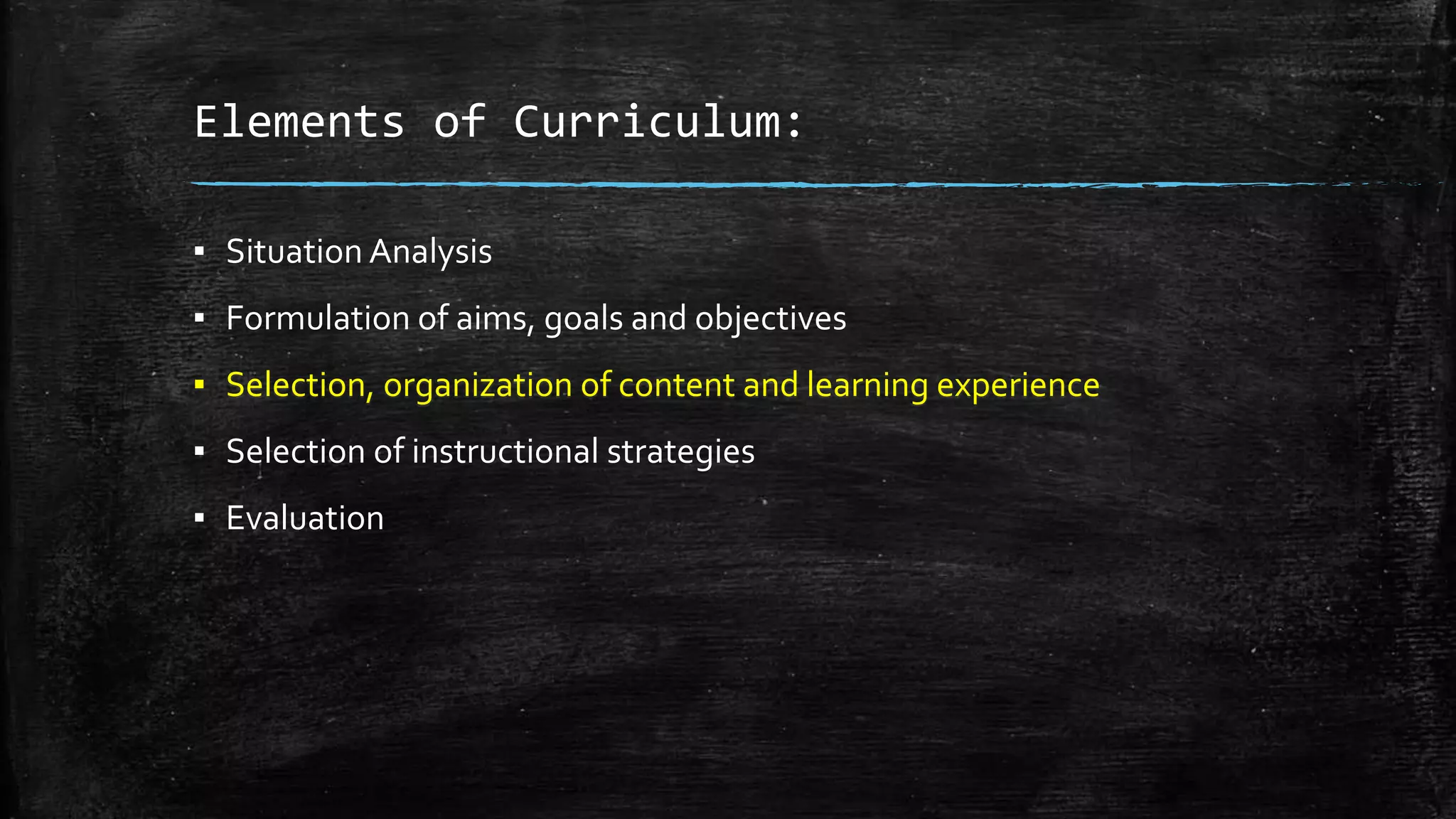 Elements of curriculum | PPTX