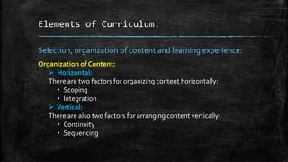 Elements of curriculum | PPTX