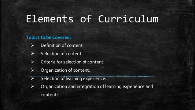 Elements Of Curriculum elements-of-curriculum