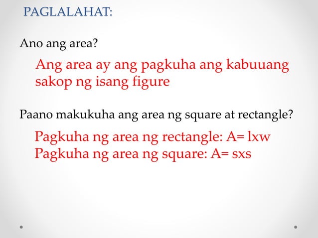 G3 q4 w6 solves routine and non routine problems involving areas of | PPTX