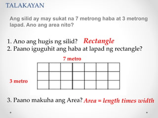G3 q4 w6 solves routine and non routine problems involving areas of | PPTX